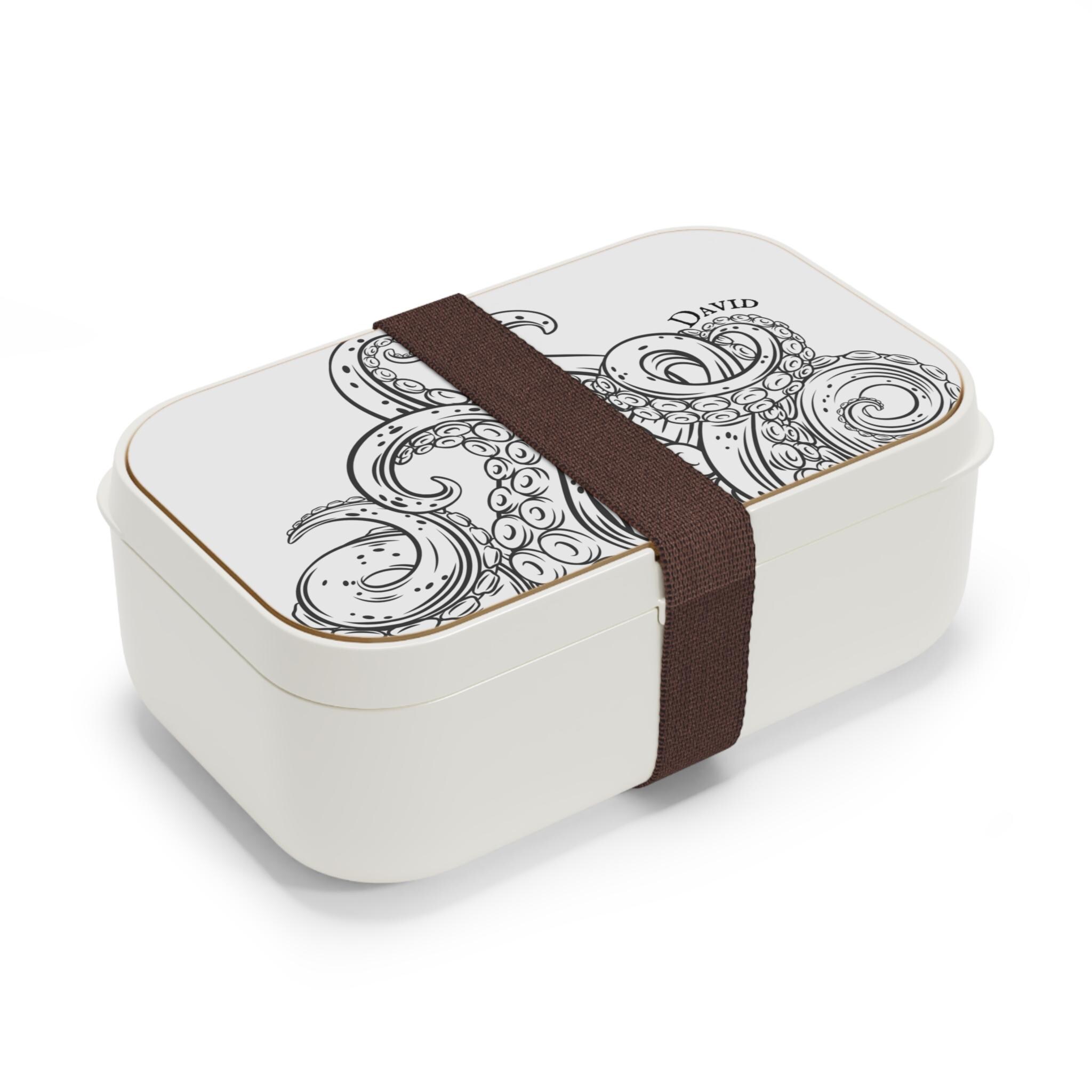 Personalized Bento Lunch Box, Custom Japanese Snack Box With Wooden Lid ...