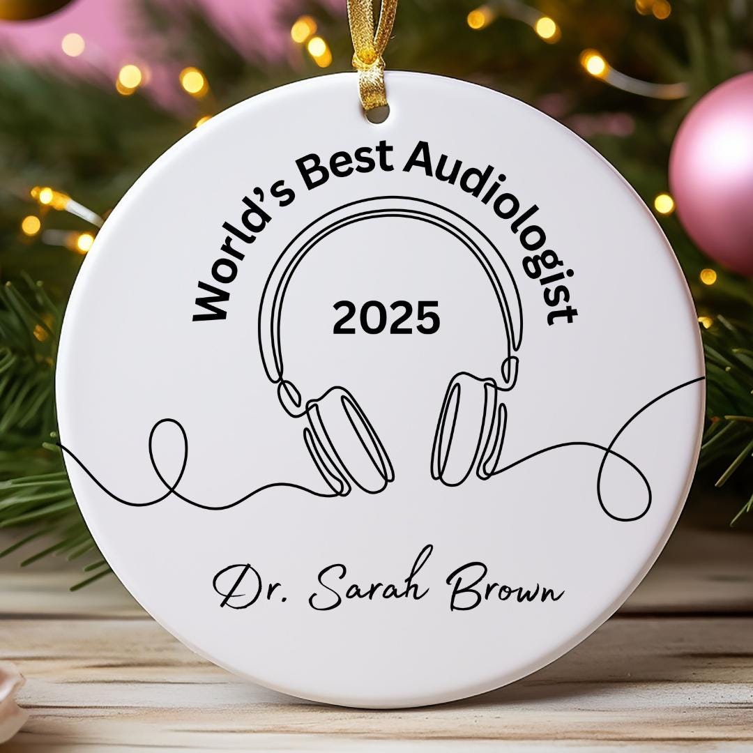Personalized Audiologist Ornament, Custom Ear Doctor Christmas Gift ...