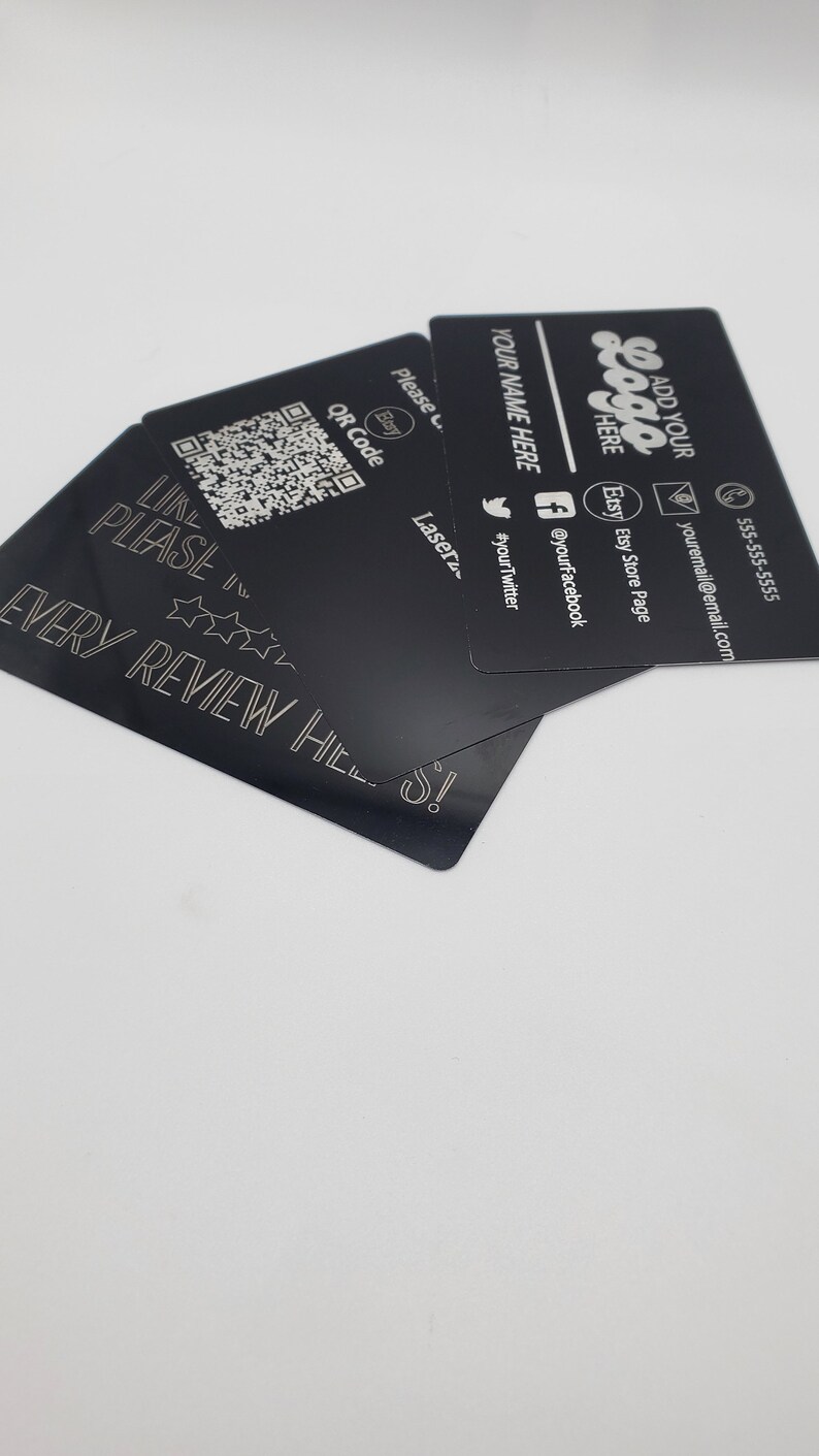 Personalized Laser Engraved Metal Business Cards - Etsy