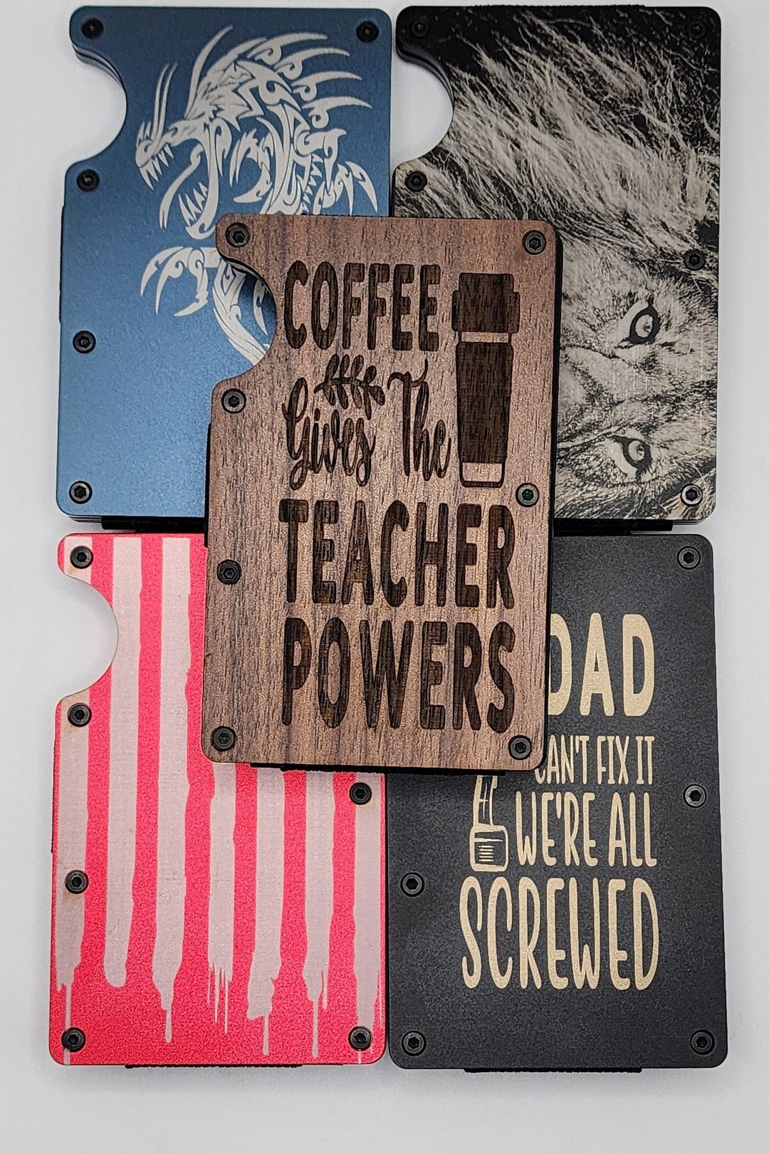 Personalized Laser Engraved RFID Metal Wallets. - Etsy