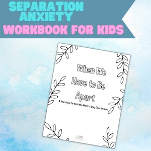 Separation Anxiety Workbook - Etsy