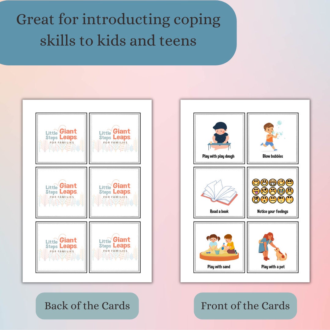 Coping Skills Matching Memory Card Game - Etsy
