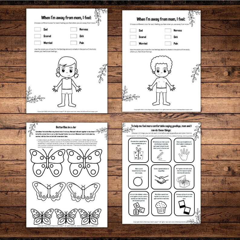 Separation Anxiety Workbook - Etsy