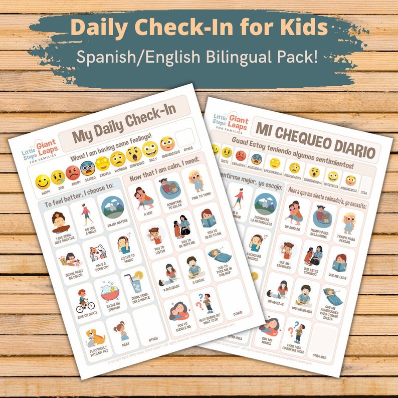 Daily Check-in for Kids - Etsy