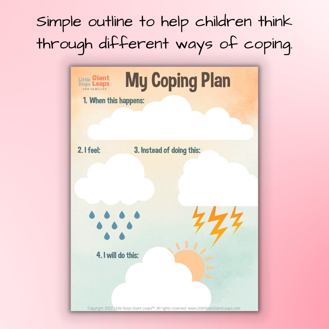 Coping Plan Outline for Kids - Etsy