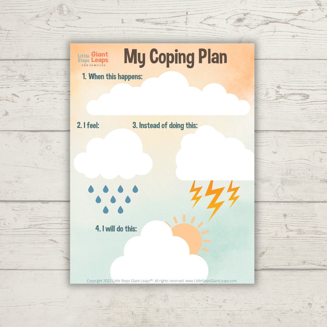 Coping Plan Outline for Kids - Etsy