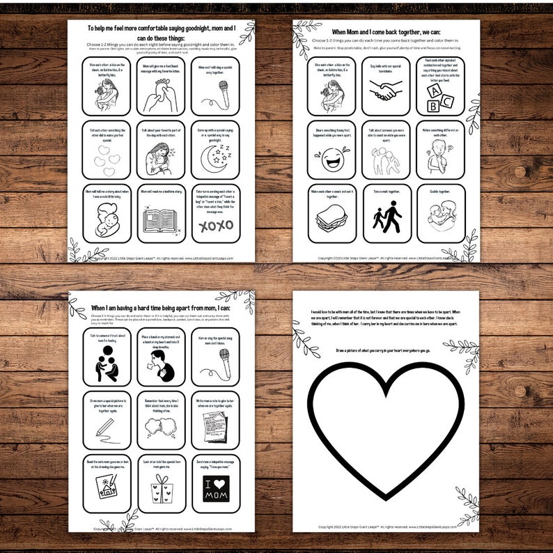 Separation Anxiety Workbook - Etsy