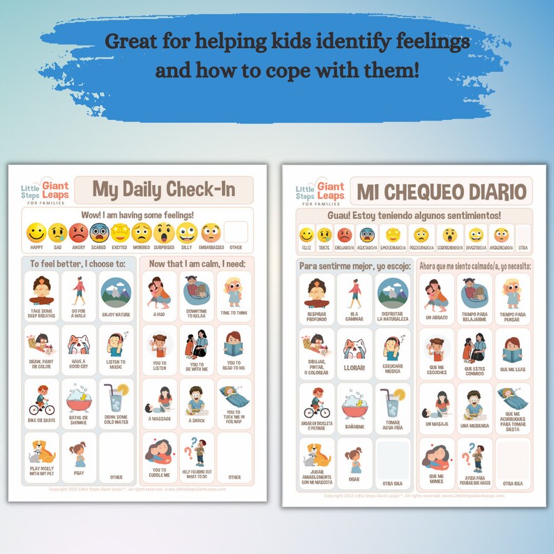 Daily Check-in for Kids - Etsy