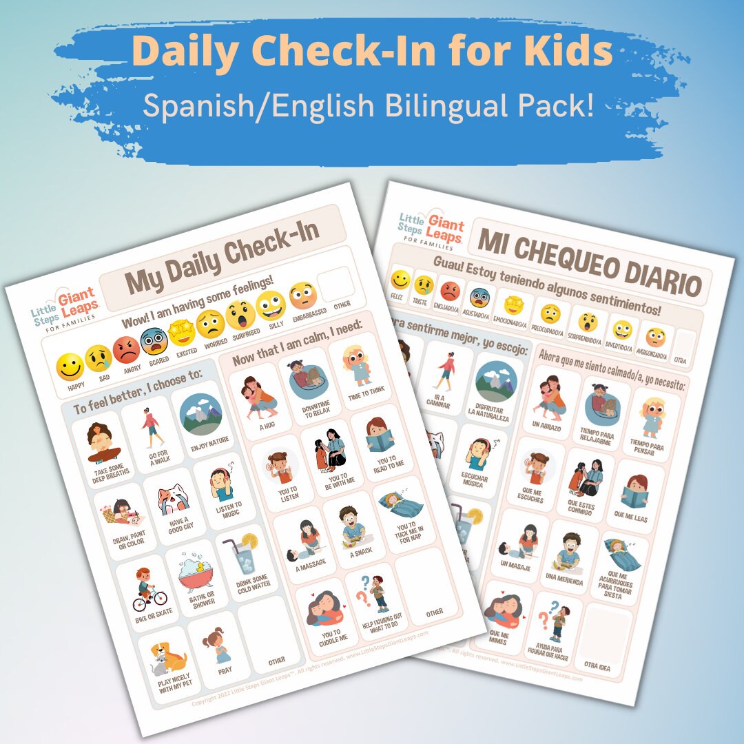 Daily Check-in for Kids - Etsy