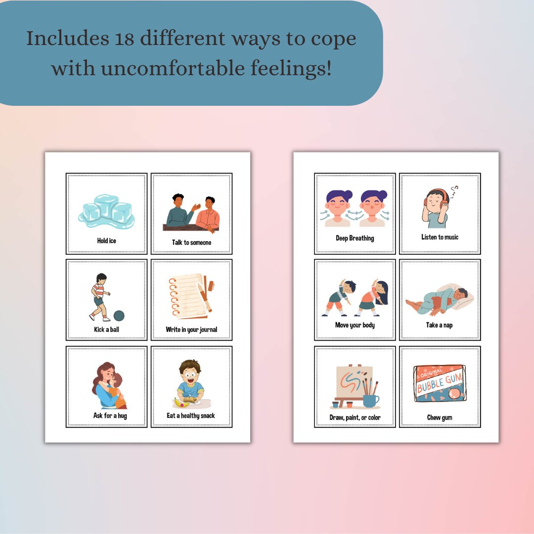 Coping Skills Matching Memory Card Game - Etsy