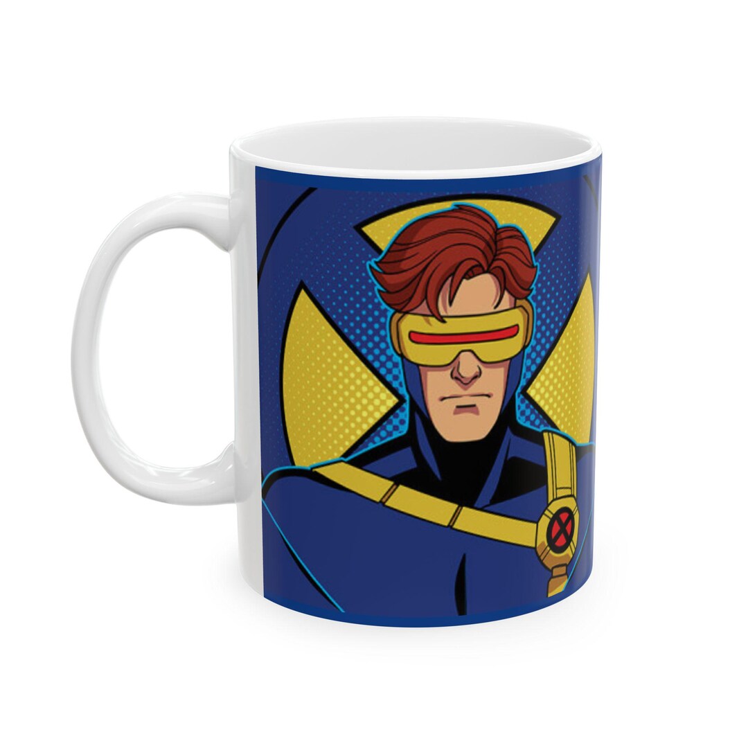 Cyclops Graphic Mug | Marvel X-men Comic Logo, Blue Ceramic Mug - Etsy