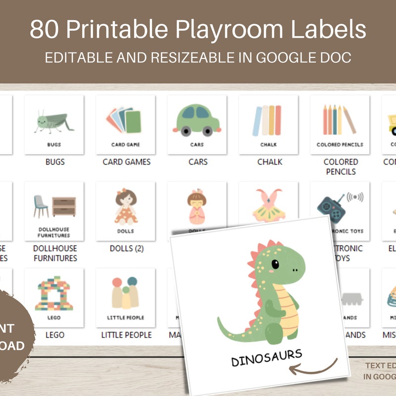 Toy Bin Labels - Etsy