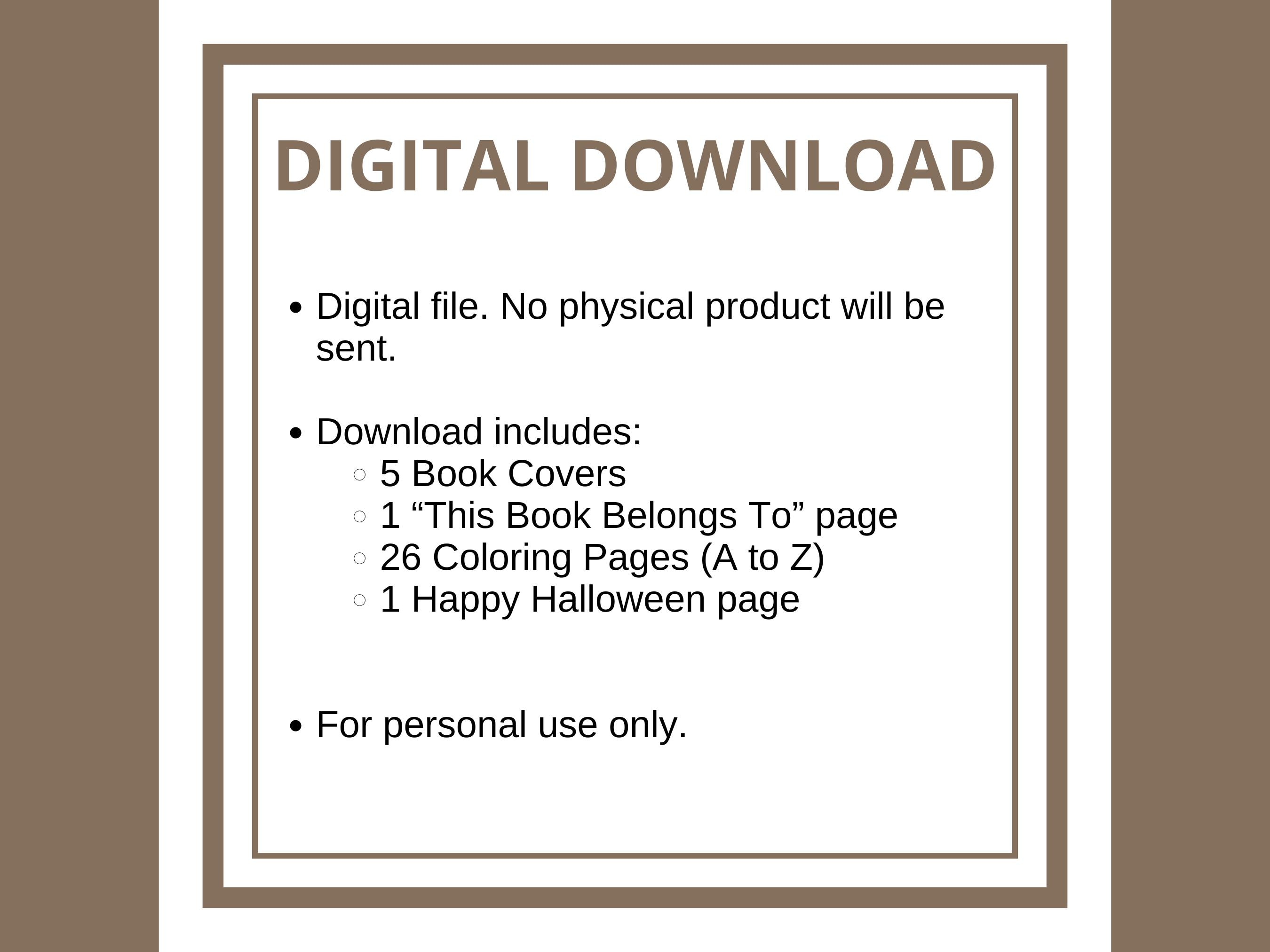 Printable Halloween Story for Kids - ABC Book - Digital Story Coloring ...
