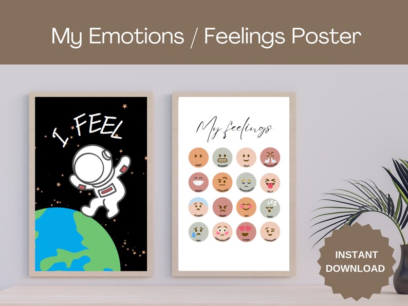 Space Emotions Poster. Feeling Posters. Printable. Instant - Etsy