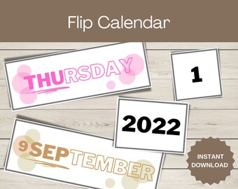 Hanging Flip Calendar - Etsy