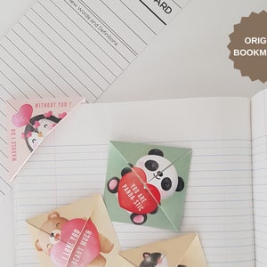 Valentines Printable Classroom Cards. Valentines Origami Bookmarks ...