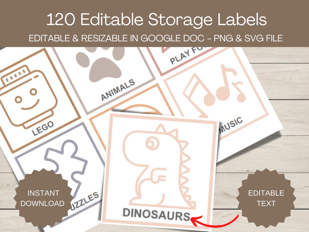 Editable Toy Storage Labels. 120 Playroom Organization Labels ...