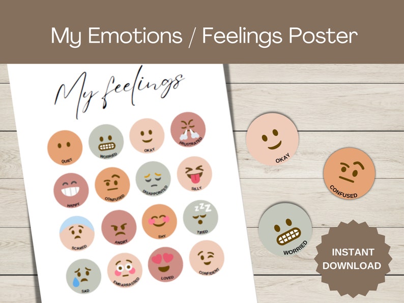 Ballerina Emotions Poster. Feeling Posters. Printable. Instant Download ...
