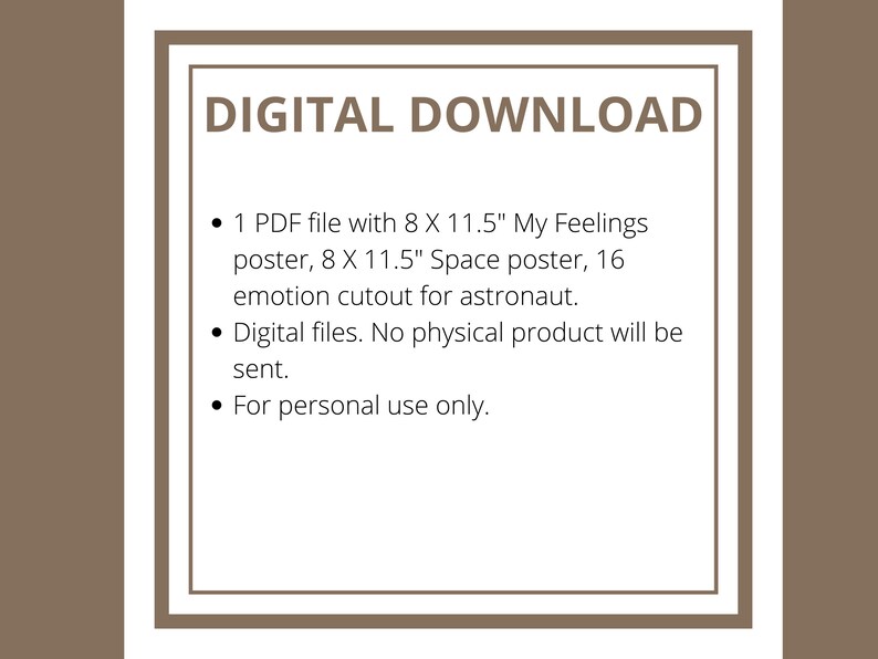 Space Emotions Poster. Feeling Posters. Printable. Instant Download. - Etsy