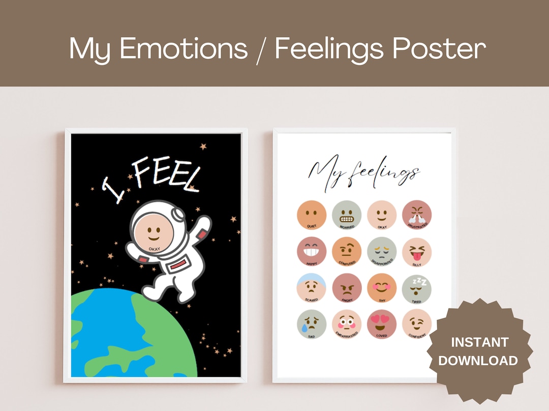 Space Emotions Poster. Feeling Posters. Printable. Instant Download. - Etsy