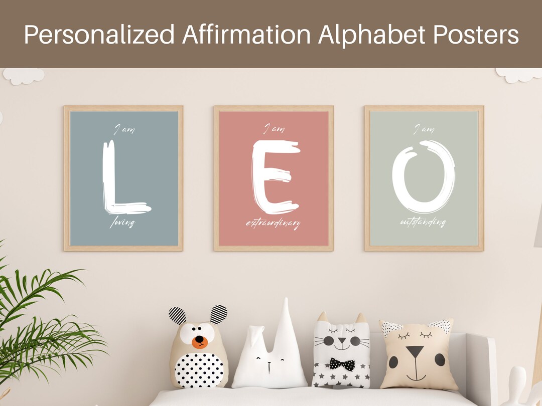 Printable Inspirational Alphabet Letters Positive Affirmation Station ...