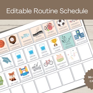 Editable Kids Daily Plannerkids Daily Visual Schedule Daily Planner for ...