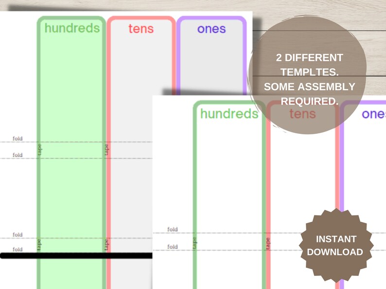 DIY Addition and Subtraction Math Template | Regrouping & Place Value ...