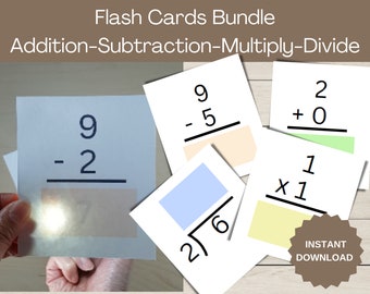 Printable Division Flash Cards - Etsy