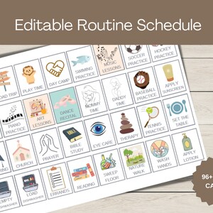 Editable Kids Daily Plannerkids Daily Visual Schedule Daily Planner for ...