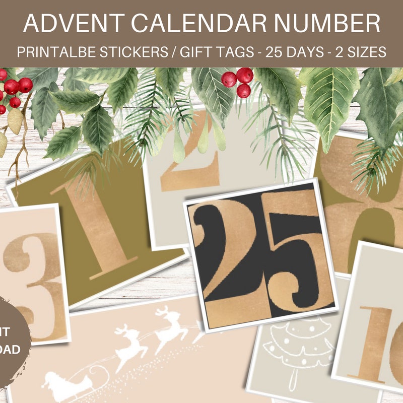 Advent Numbers - Etsy