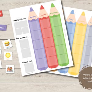 Kids Visual Weekly Calendar: Customizable Picture Schedule (PDF ...