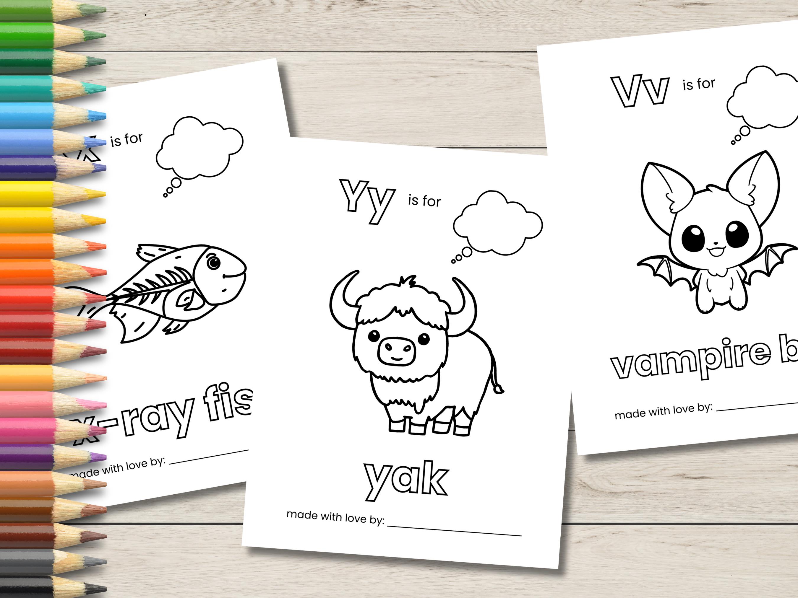 Baby Shower Activity Animal ABC Book Printable Baby's First Book, DIY ...