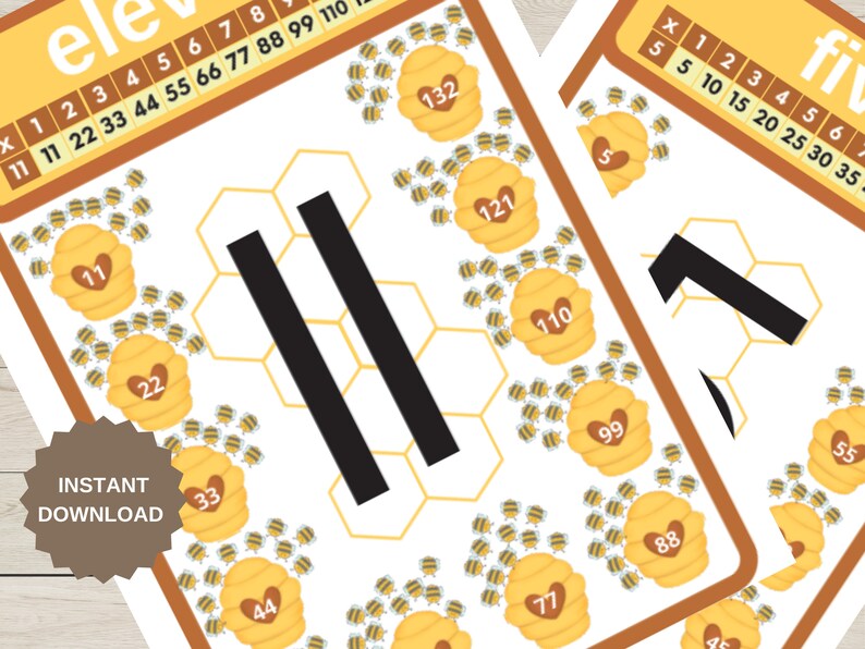 Bumble Bees Skip Counting Multiplication Poster Chart for Elementary ...