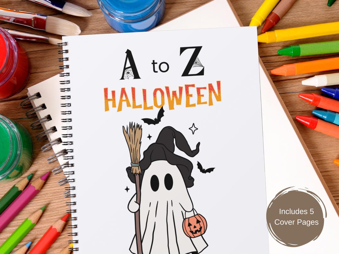Printable Halloween Story for Kids - ABC Book - Digital Story Coloring ...