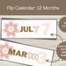 Printable Flip Calendar Printable Hanging Calendar Printable Reusable ...