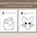Printable Halloween Story for Kids - ABC Book - Digital Story Coloring ...