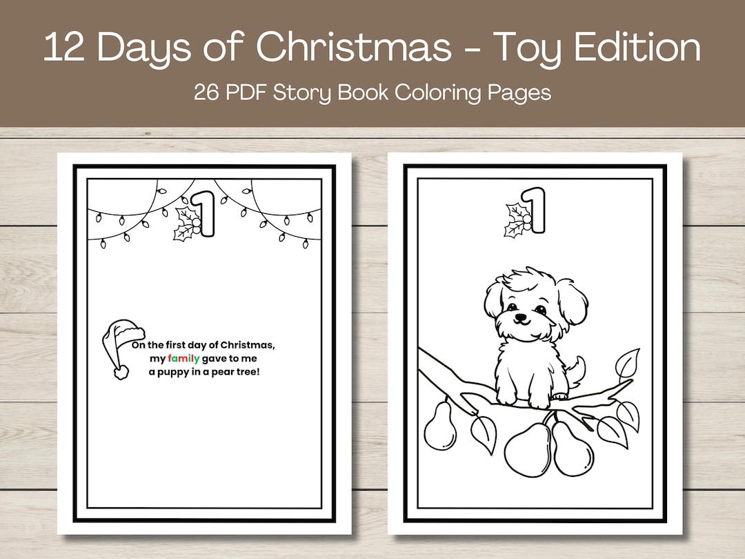 Christmas Story Coloring Book - Printable Kids Storybook - Fun ...