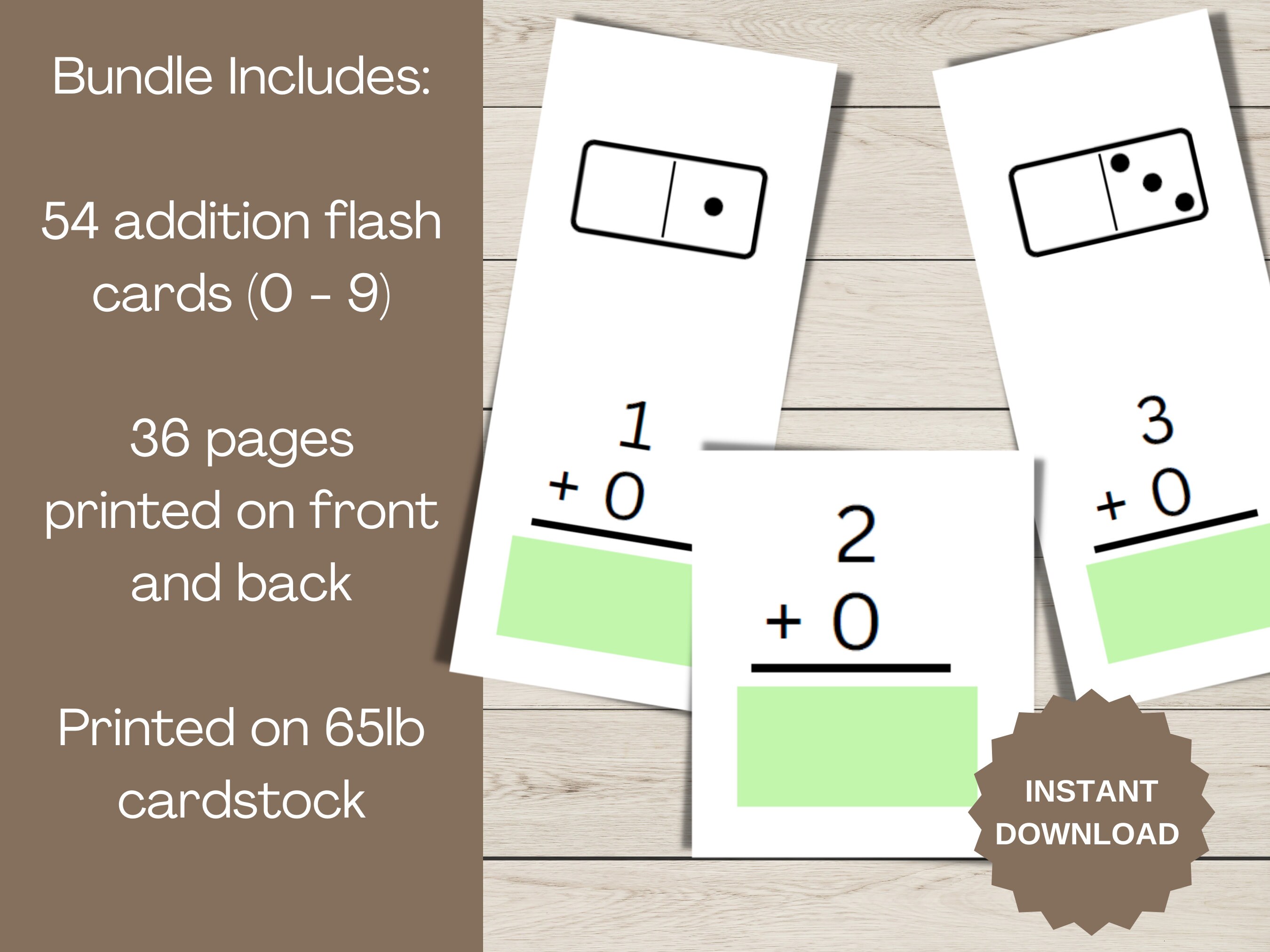 Addition Printable Flash Cards for Early Elementary Math - Etsy