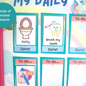 Editable Unicorn Daily Planner for Kids Printable. Visual & Daily ...