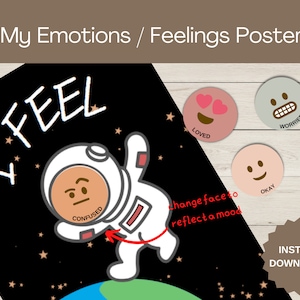 Space Emotions Poster. Feeling Posters. Printable. Instant Download. - Etsy