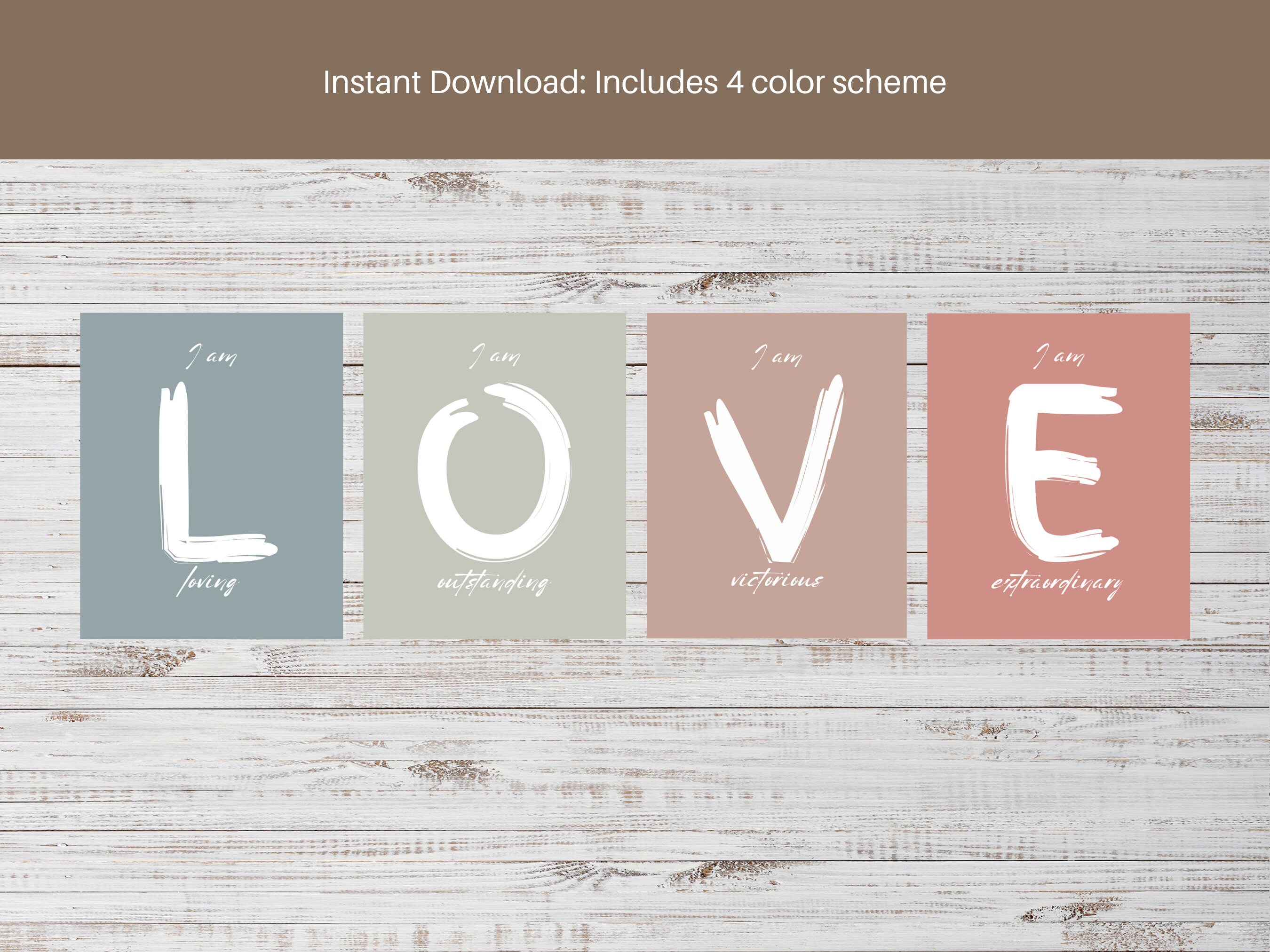 Printable Inspirational Alphabet Letters Positive Affirmation Station ...