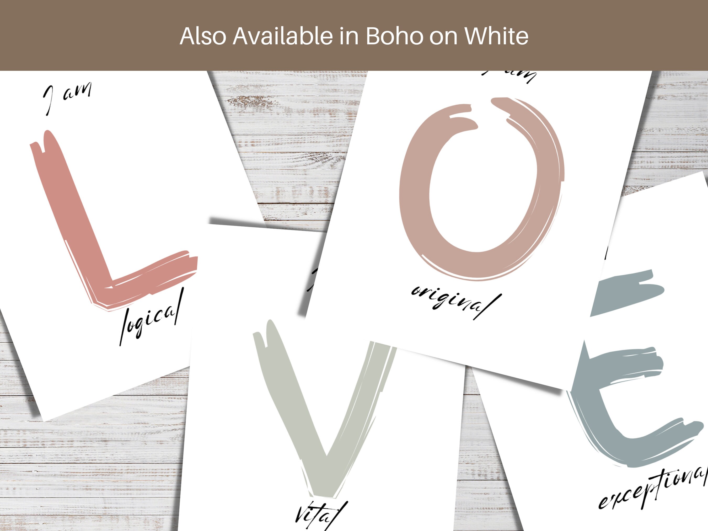 Printable Inspirational Alphabet Letters Positive Affirmation Station ...