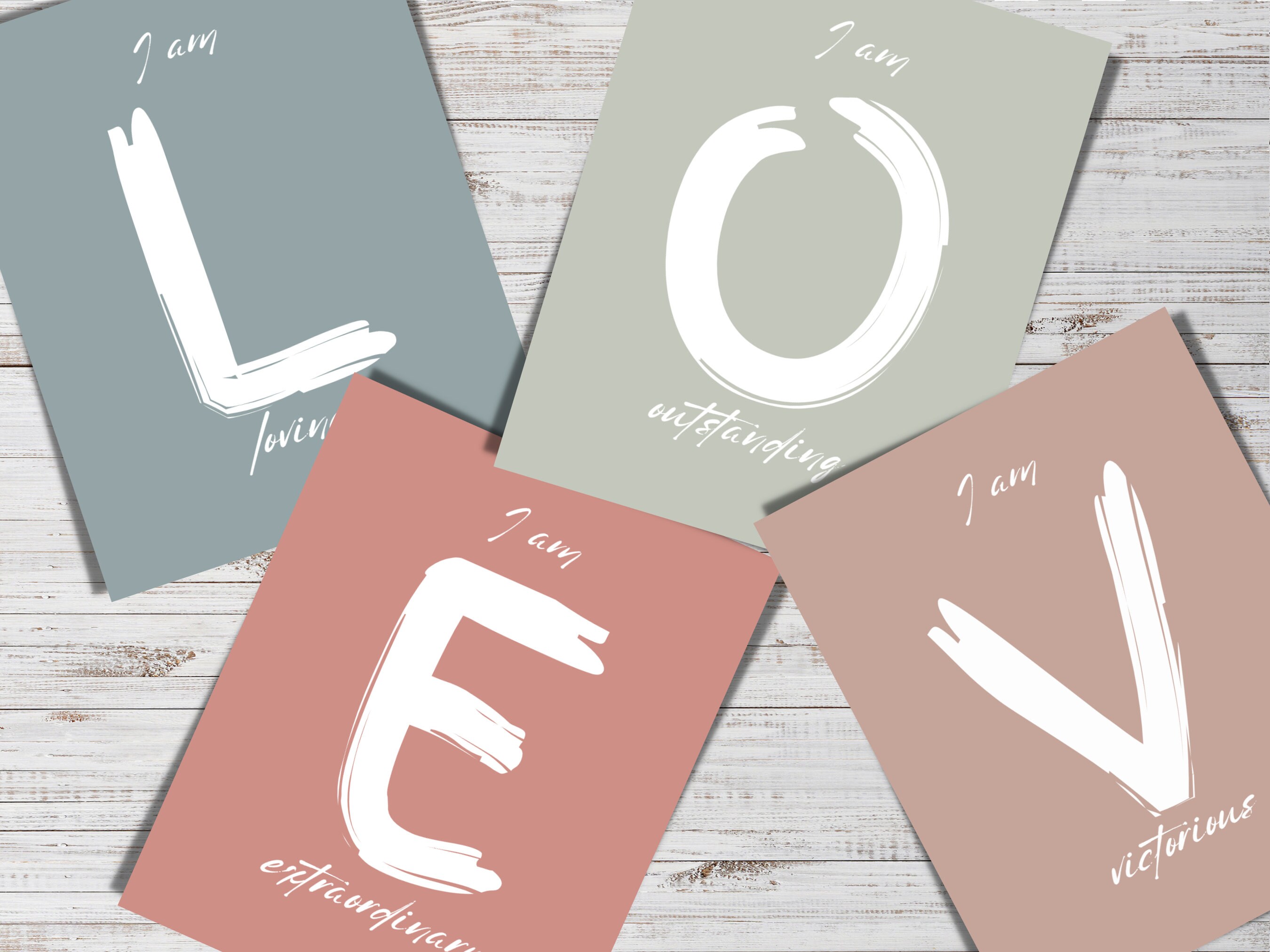 Printable Inspirational Alphabet Letters Positive Affirmation Station ...