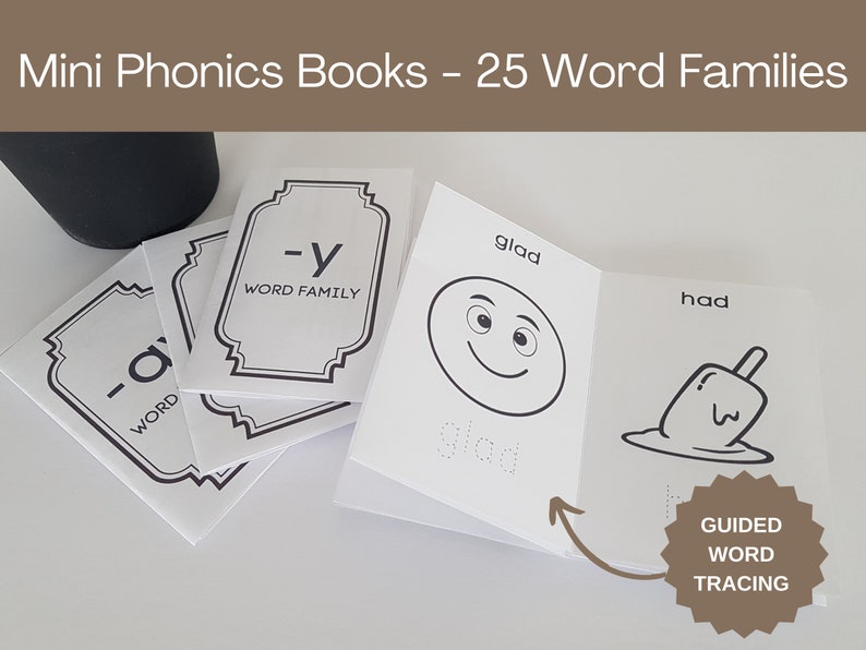 Phonics Word Family Coloring Book: 25 Mini Books (digital Download ...
