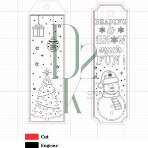 Christmas Bookmark SVG Bundle - Laser Cut Files (6 Options) - Etsy