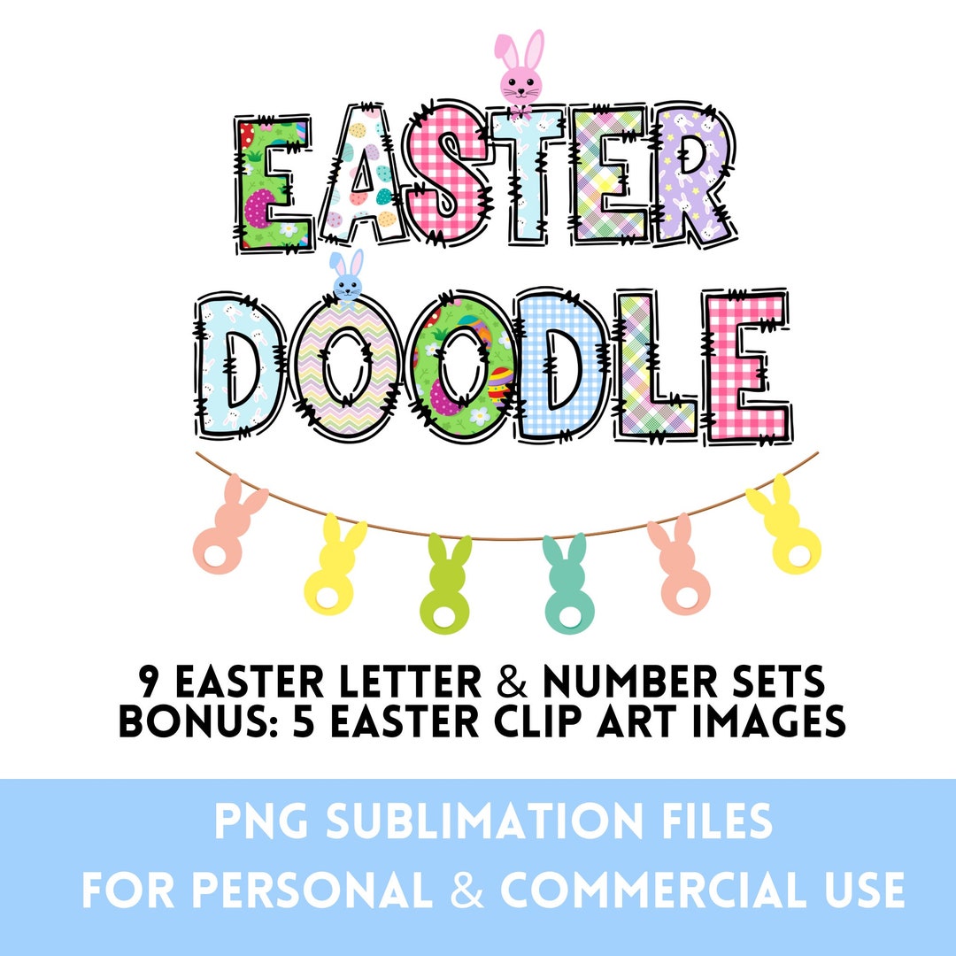 Easter Alphabet Bundle, Easter PNG Letters M, Easter Sublimation ...