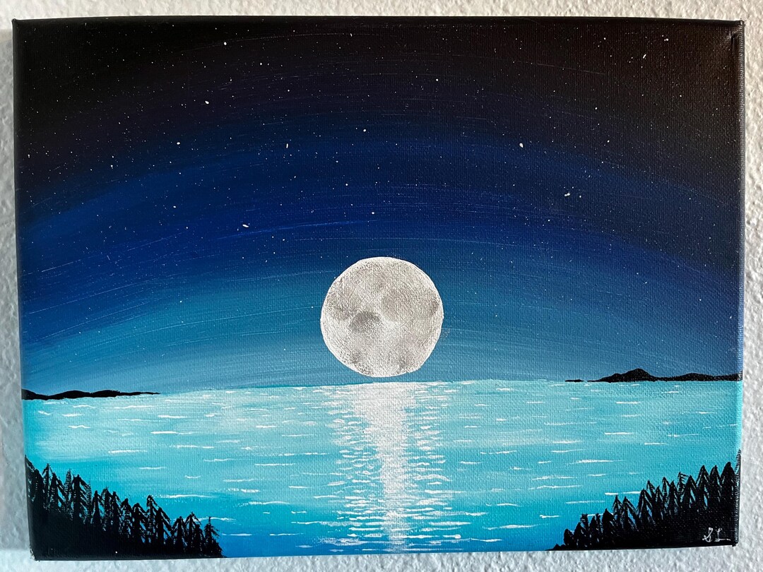 Moon Over Water - Etsy