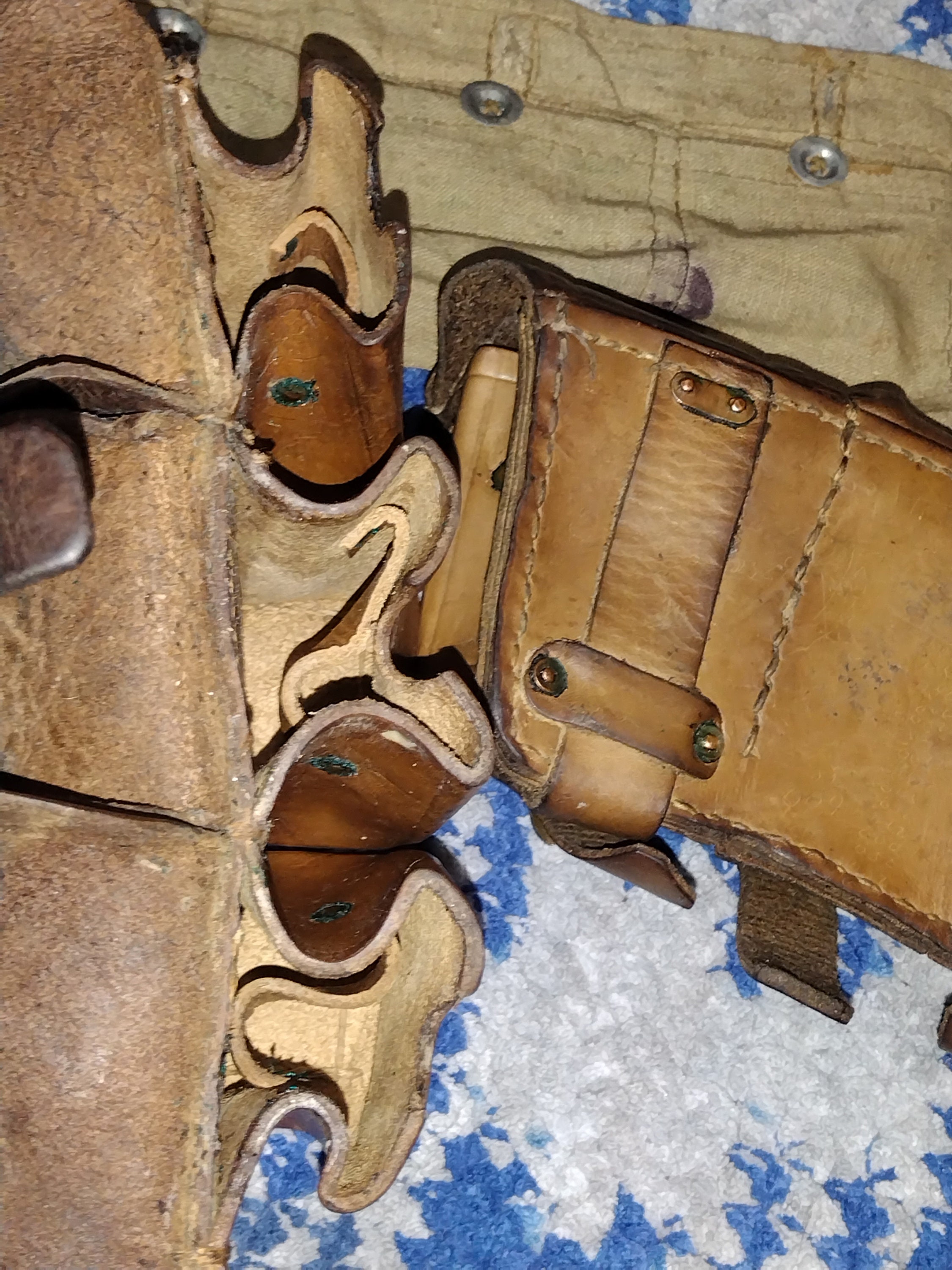 Turkish Mauser Rifle Ammo Pouches Bandolier Historical Antique ...