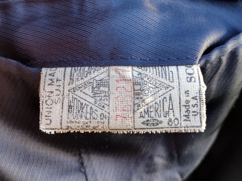 1940s Union Made Pinstripe Suit Jacket Single Breasted Mobster WW2 ...