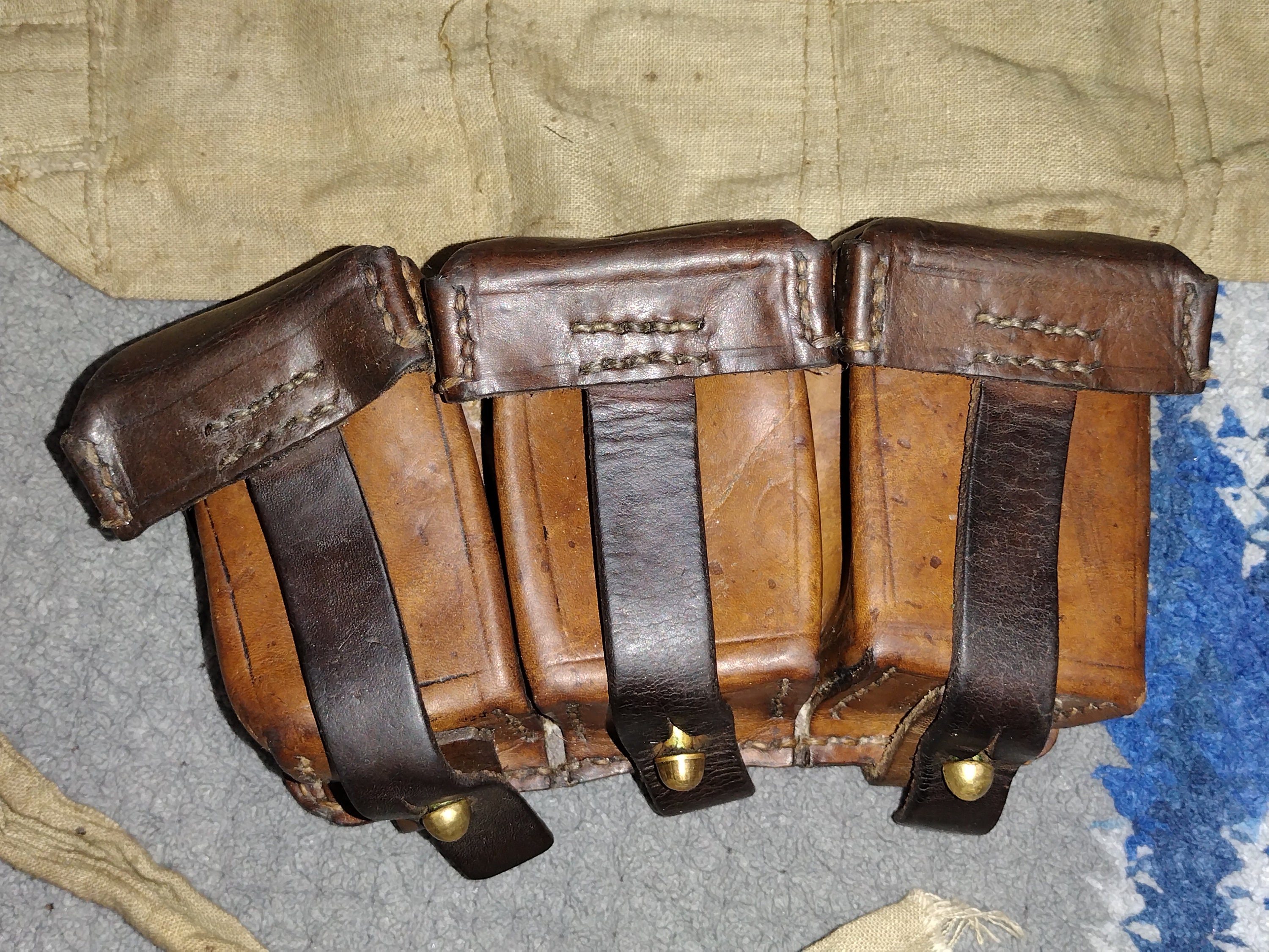Turkish Mauser Rifle Ammo Pouches Bandolier Historical Antique ...
